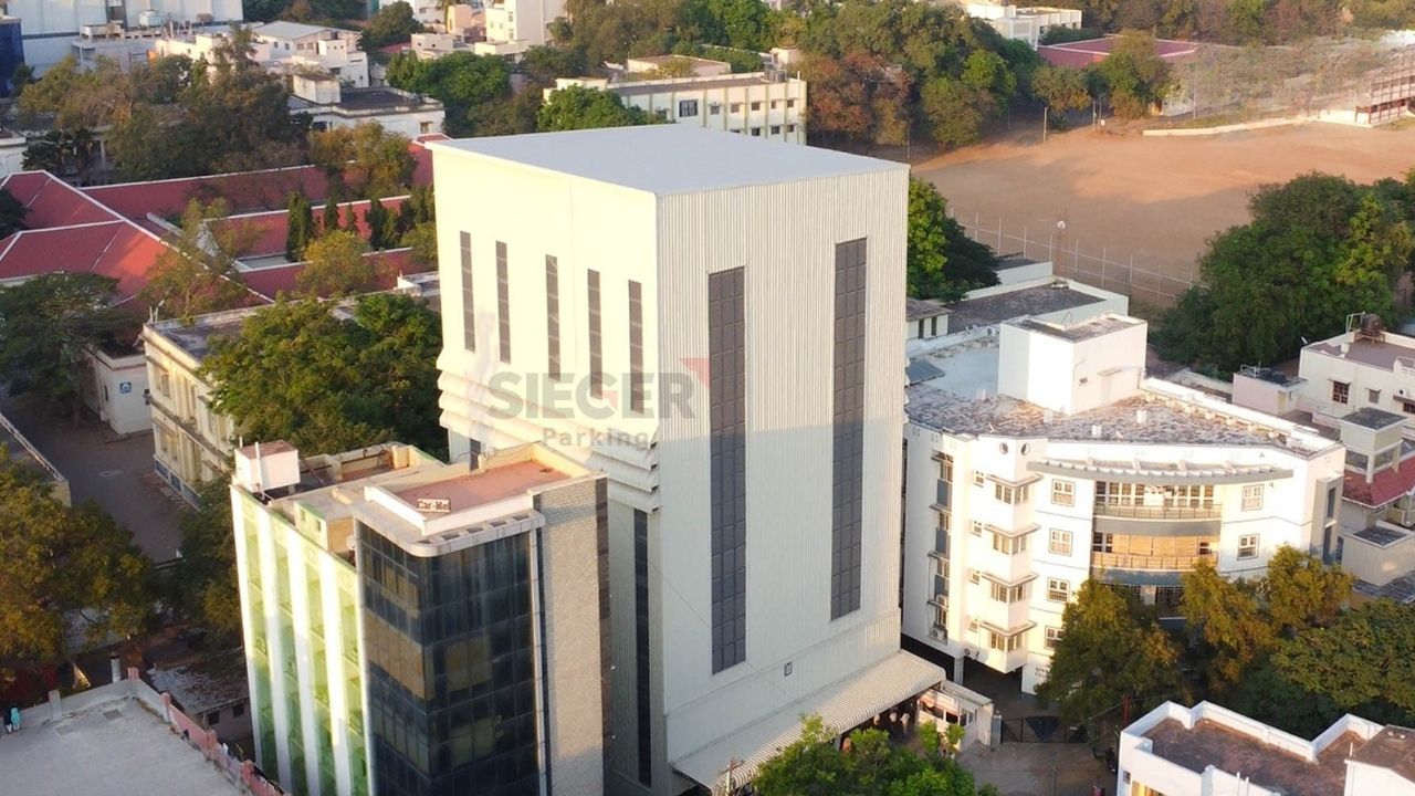 L-Cart Tower Parking in Coimbatore with 152 Cars - Sieger Parking