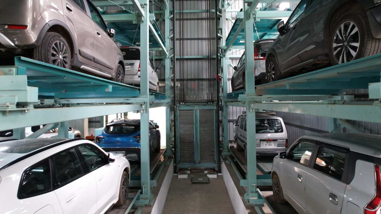 L-Cart Tower Parking in Coimbatore with 152 Cars - Sieger Parking