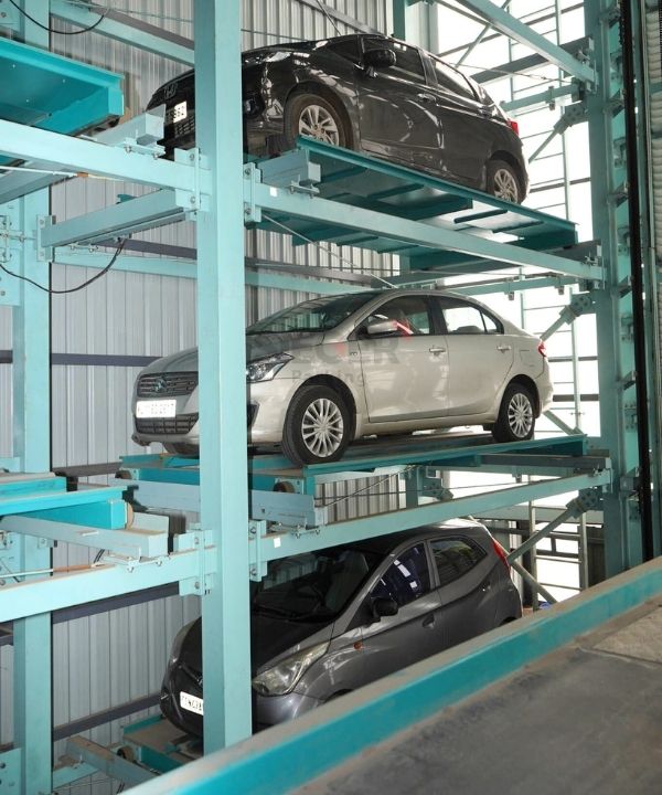 L-Cart Tower Parking in Coimbatore with 152 Cars - Sieger Parking