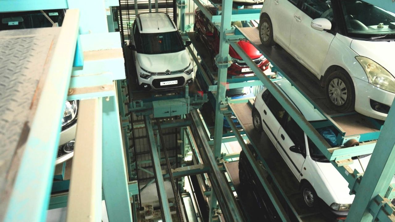 L-Cart Tower Parking in Coimbatore with 152 Cars - Sieger Parking